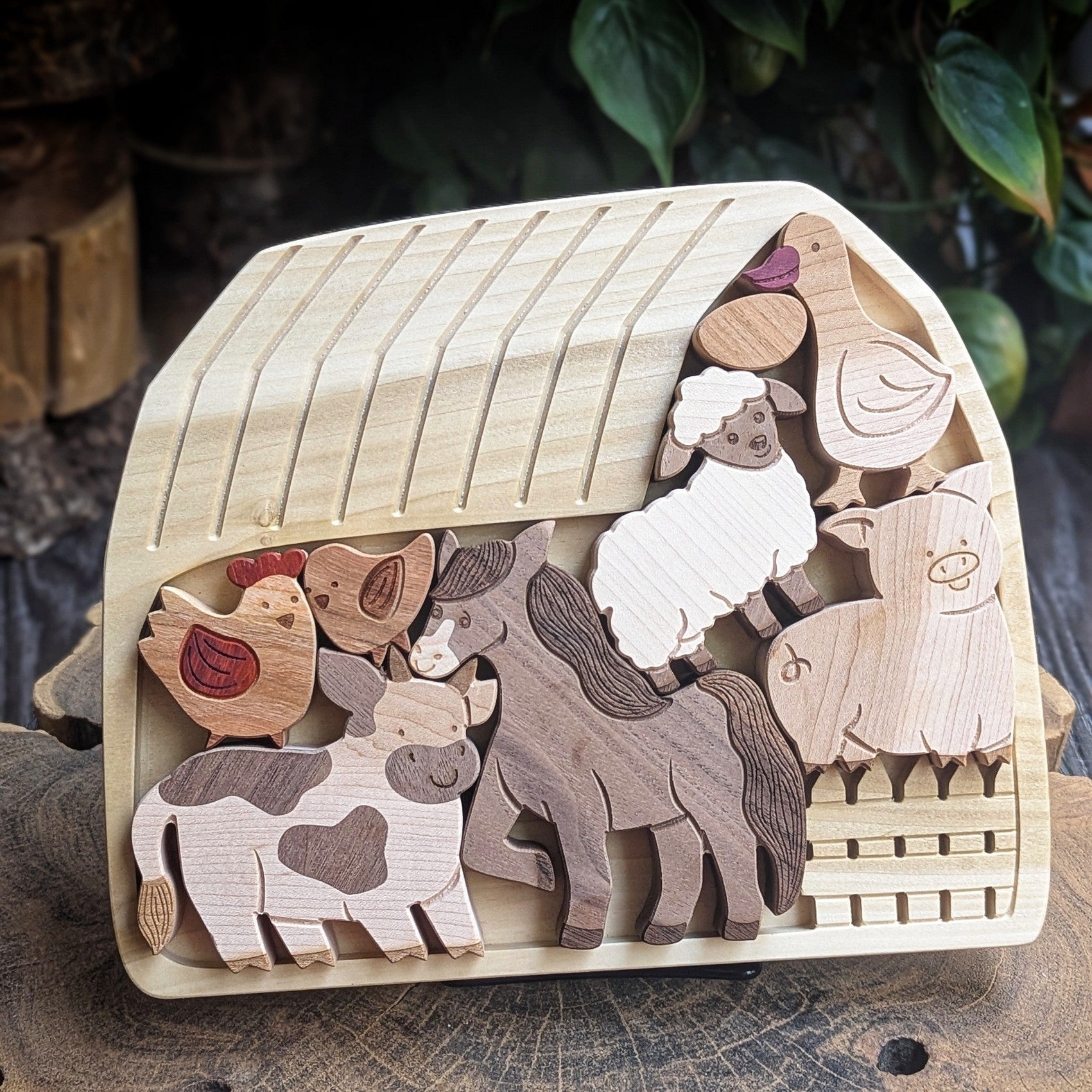 Wooden Farm Animal Puzzle Set | ArtPen Studio